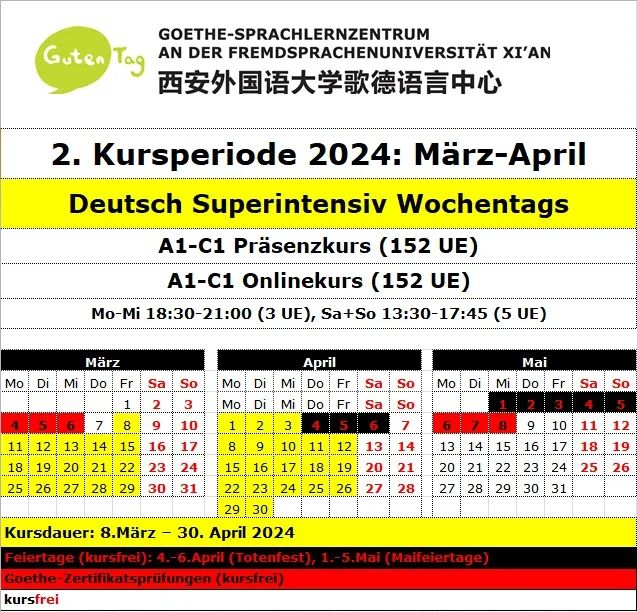 German Super Intensive Weekdays – Goethe SLZ