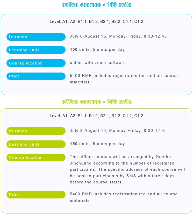 Registration for our summer courses – Goethe SLZ